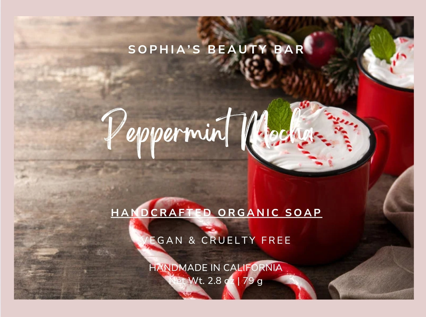 Peppermint Mocha Soap Bar 2.8 oz / 79 g – Sophia's Beauty Bar